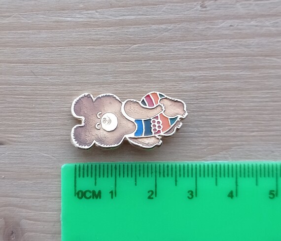 Olympic bear Vintage pin badge Olympics Moscow 1980 M… - Gem