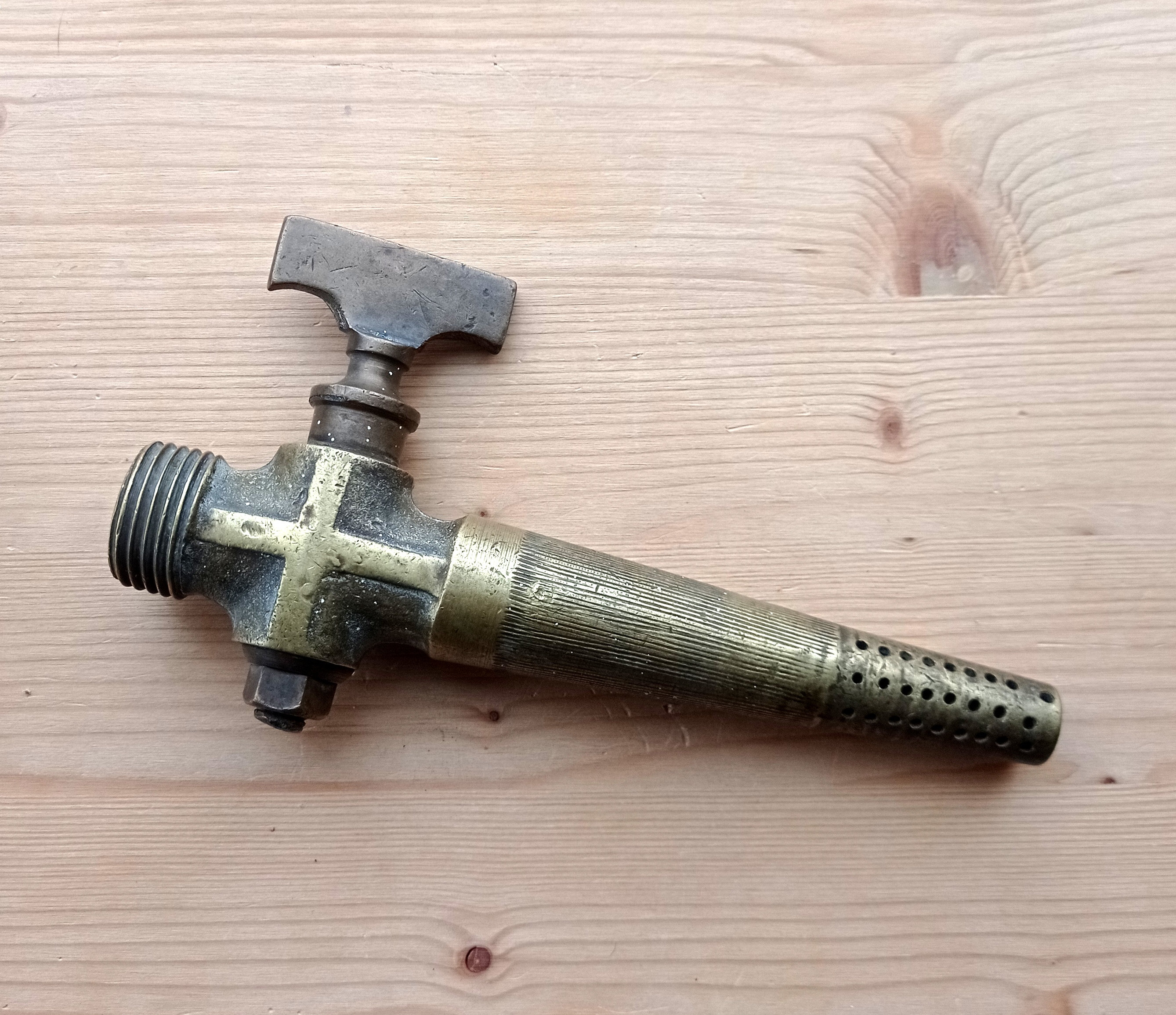 Vintage Antique Brass Wine Barrel Tap, Old Brass Wine Barrel Faucet ...
