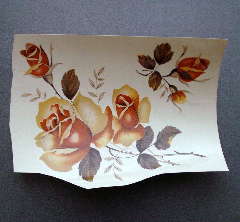 Roses Vintage Decal Transfer, Set of 2 - Etsy