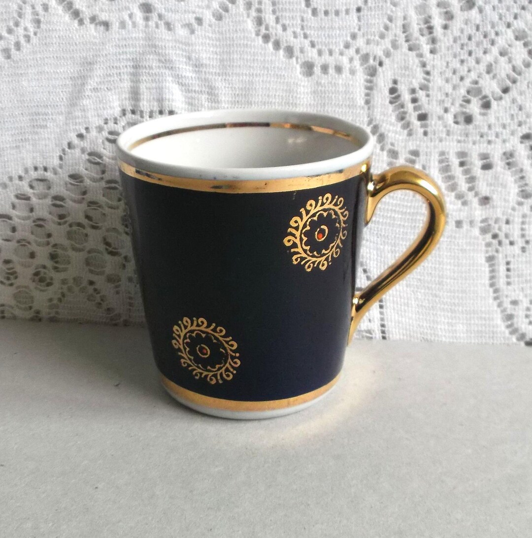 Soviet Mug Cobalt Blue. Soviet Vintage Porcelain Cup Coffee/tea ...