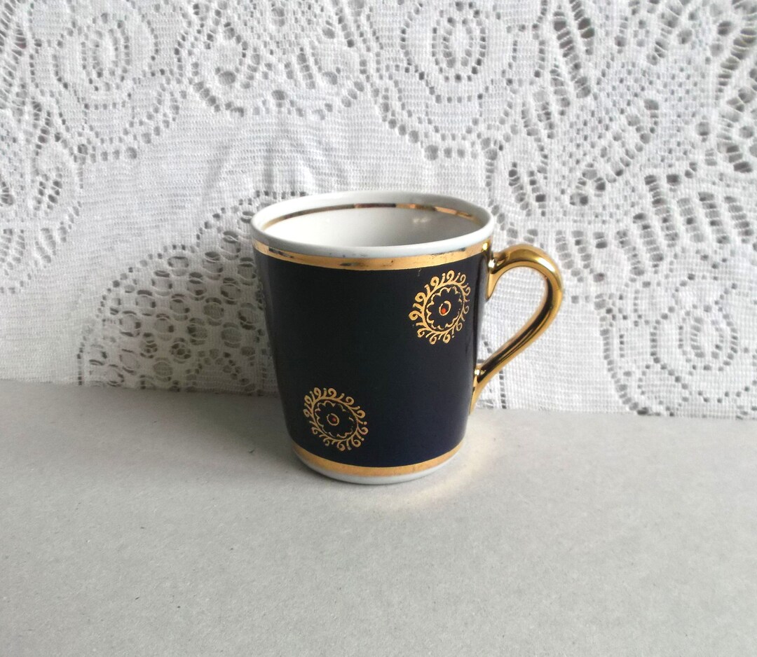 Soviet Mug Cobalt Blue. Soviet Vintage Porcelain Cup Coffee/tea ...