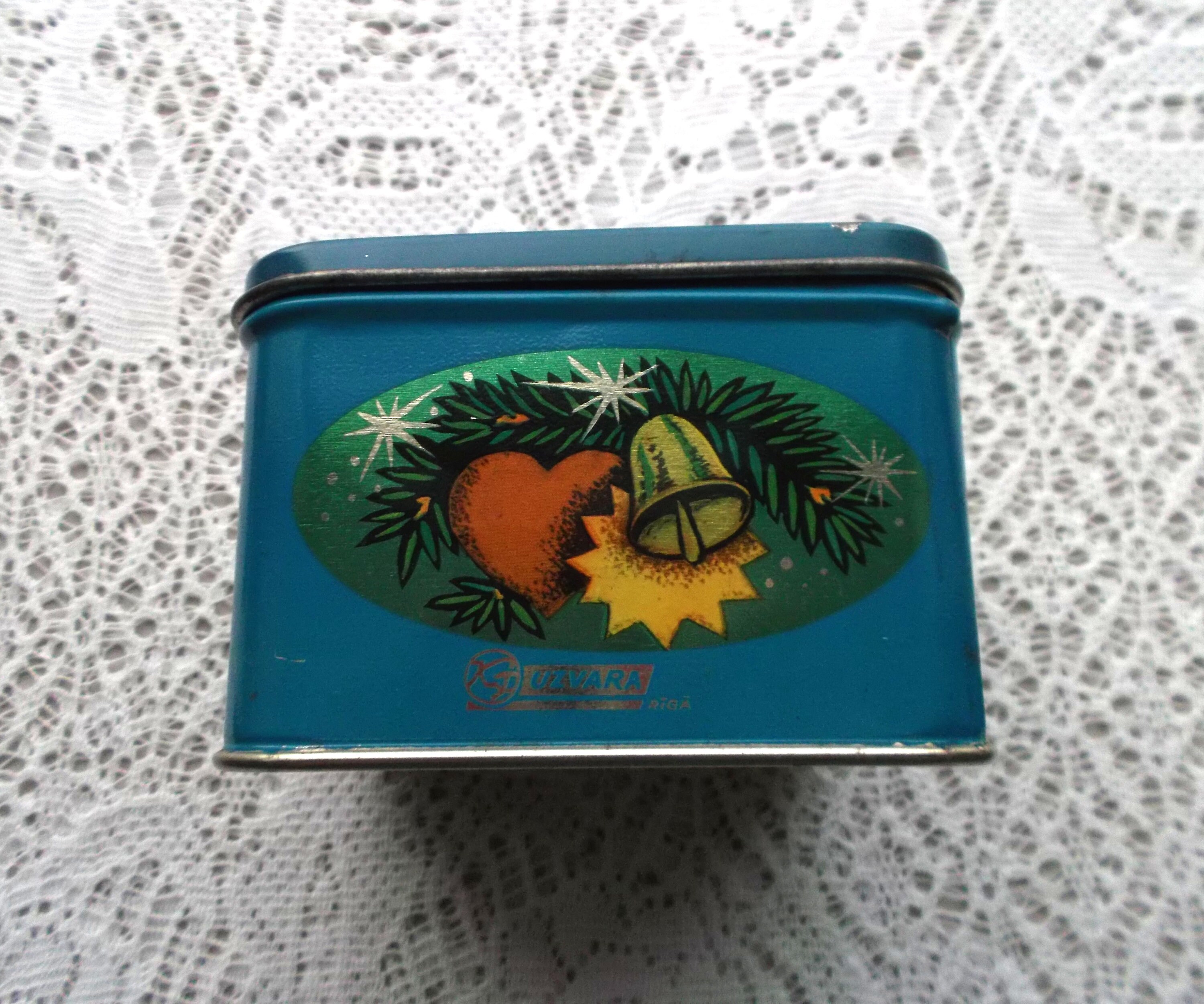 Vintage Metal Candy Container Tin Box Decorative Box Winter | Etsy