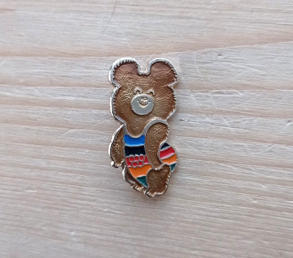 Olympic bear Vintage pin badge Olympics Moscow 1980 M… - Gem