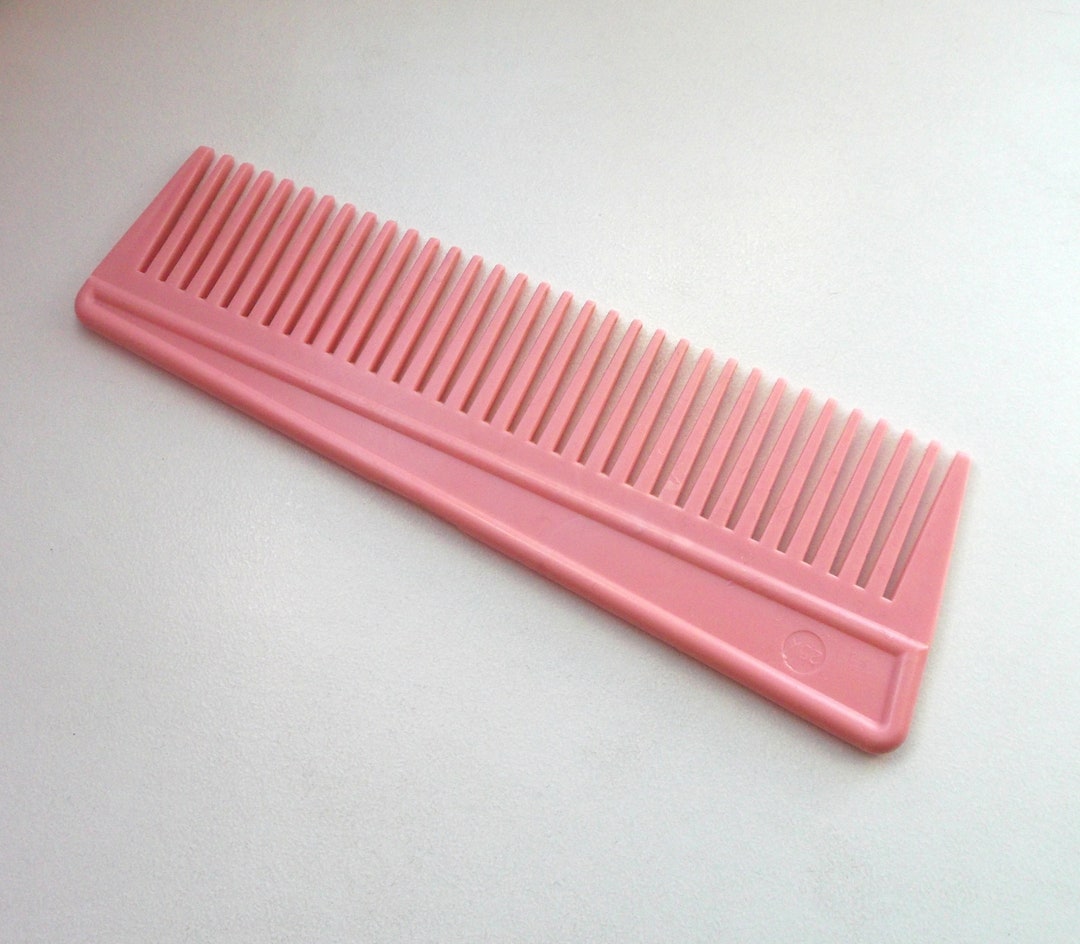 Soviet Vintage Light Pink Hairbrush. Pocket Comb. Plastic Comb. Made in ...