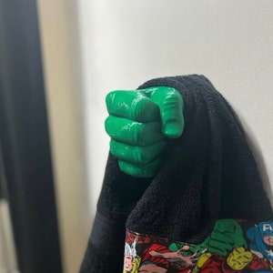 Hulk Hand Towel Holder, Wall Towel Hanger, Avengers Bathroom ...
