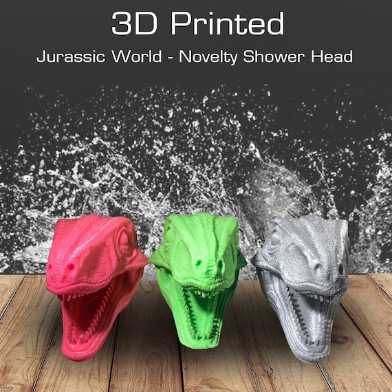 Velociraptor Shower Head Dinosaur Bathroom 3D Printed | Etsy