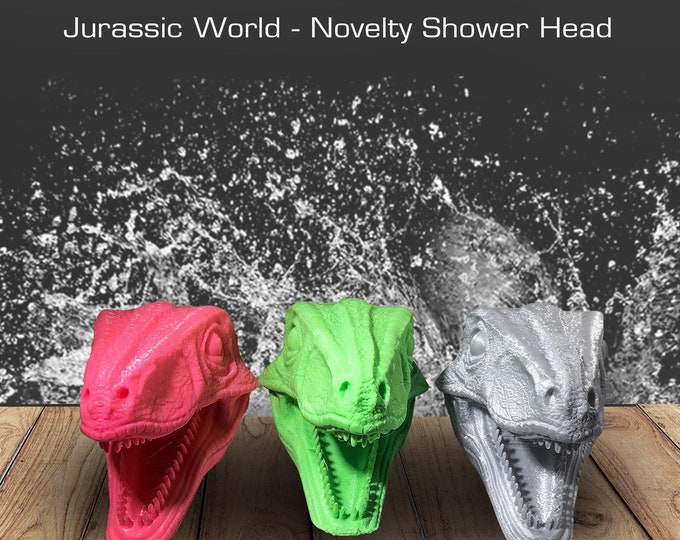 Velociraptor Shower Head Dinosaur Bathroom 3D Printed Jurassic World ...