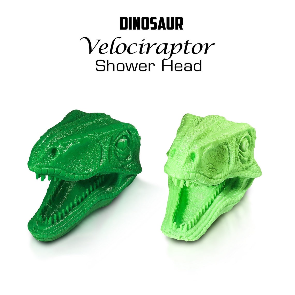 Velociraptor Shower Head - Dinosaur Bathroom - 3D Printed - Jurassic ...