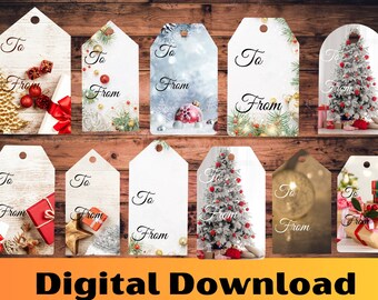 Digital Download Gift Tags, Christmas Gift Tag, Digital Gift - Etsy