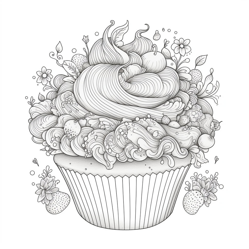 2nd Set of Cupcake Mandala Colouring Pages, Relaxation, Mindfulness ...