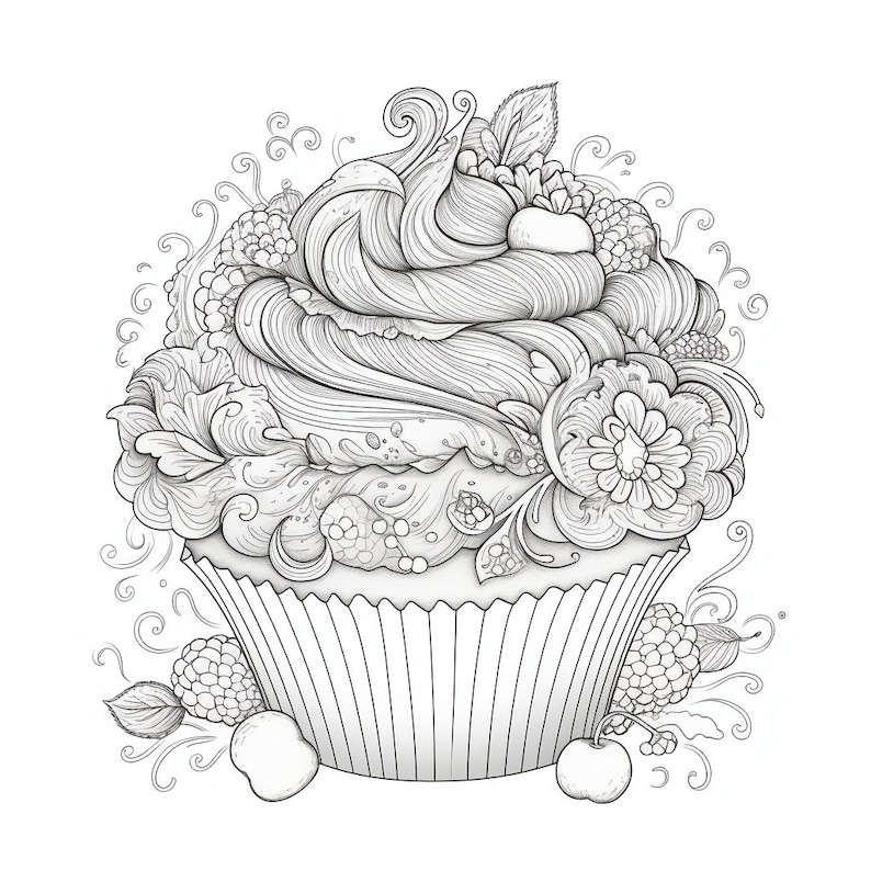 2nd Set of Cupcake Mandala Colouring Pages, Relaxation, Mindfulness ...