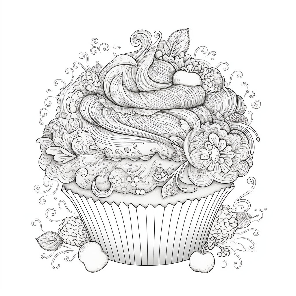 2nd Set of Cupcake Mandala Colouring Pages, Relaxation, Mindfulness ...