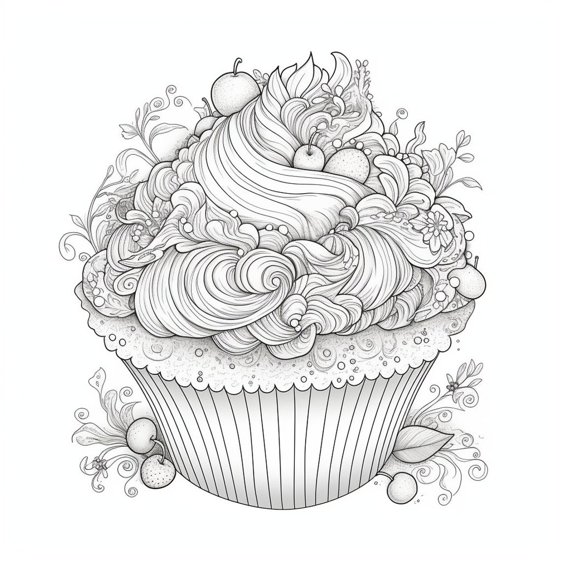 2nd Set of Cupcake Mandala Colouring Pages, Relaxation, Mindfulness ...