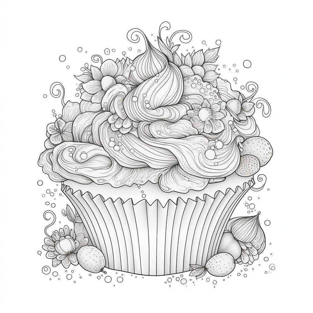 2nd Set of Cupcake Mandala Colouring Pages, Relaxation, Mindfulness ...