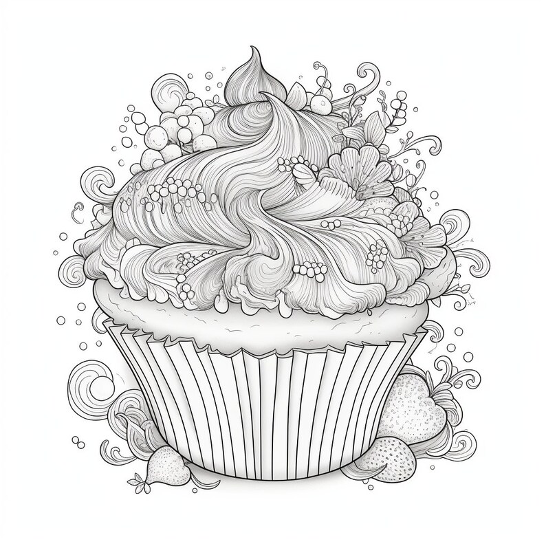 2nd Set of Cupcake Mandala Colouring Pages, Relaxation, Mindfulness ...