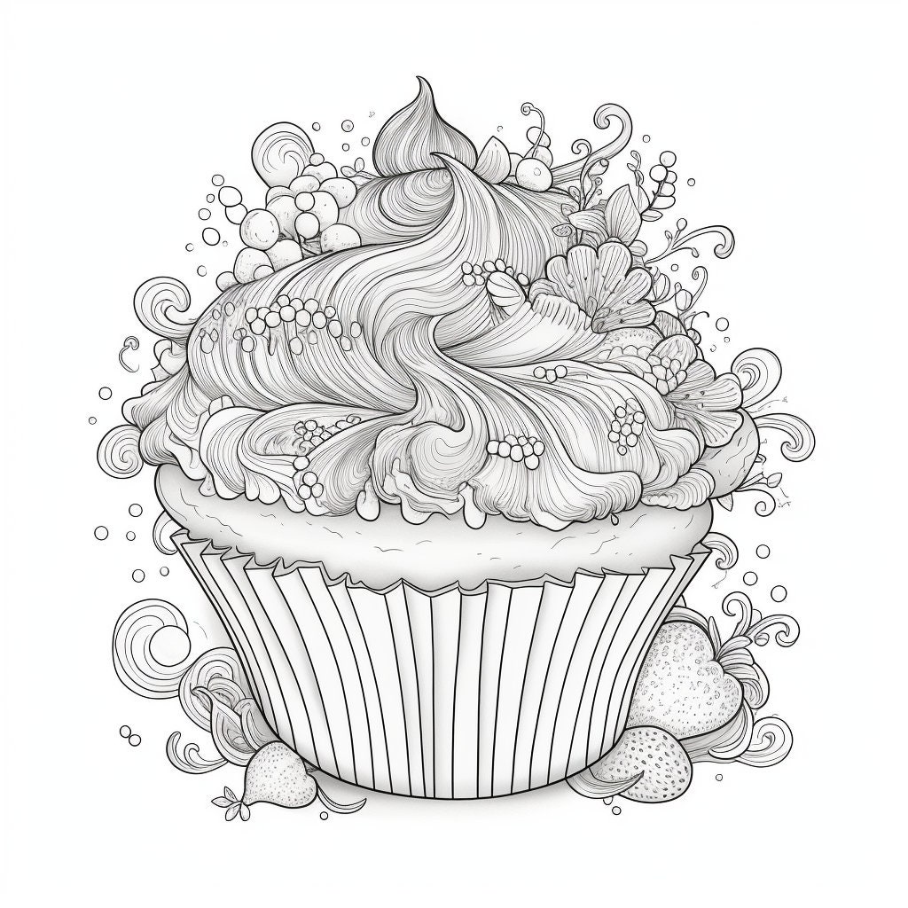 2nd Set of Cupcake Mandala Colouring Pages, Relaxation, Mindfulness ...