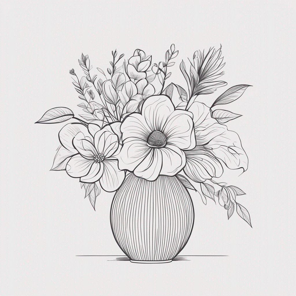 Flower Bouquet Colouring Page ONE DESIGN ONLY - Etsy