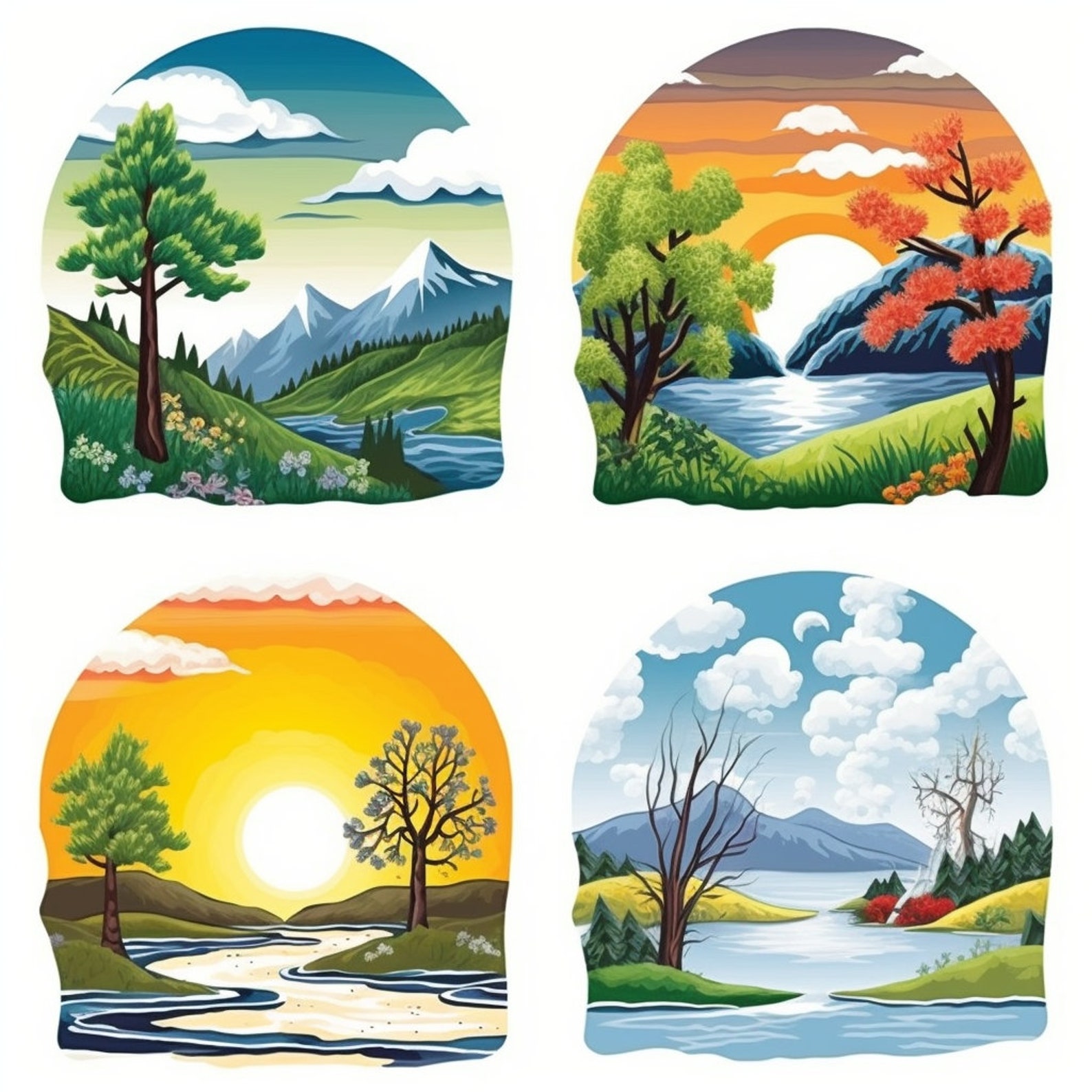 Digital Clip Art Collection: Nature, Food, Holidays | Instant Download ...