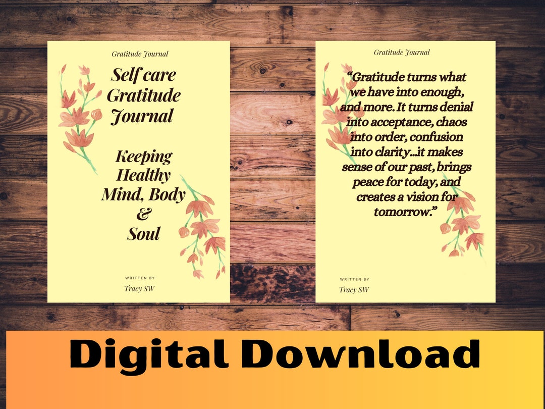 Self Care Gratitude Journal Keeping Healthy Mind, Body & Soul - Etsy