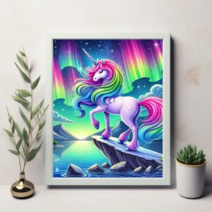 Magical Unicorn Digital Art - Printable Fantasy Scene - Instant ...