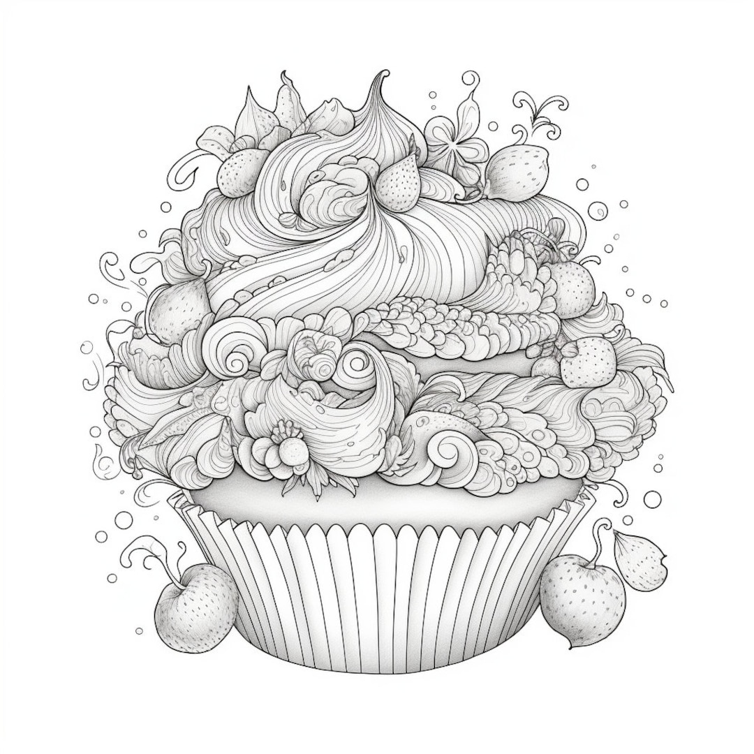 2nd Set of Cupcake Mandala Colouring Pages, Relaxation, Mindfulness ...