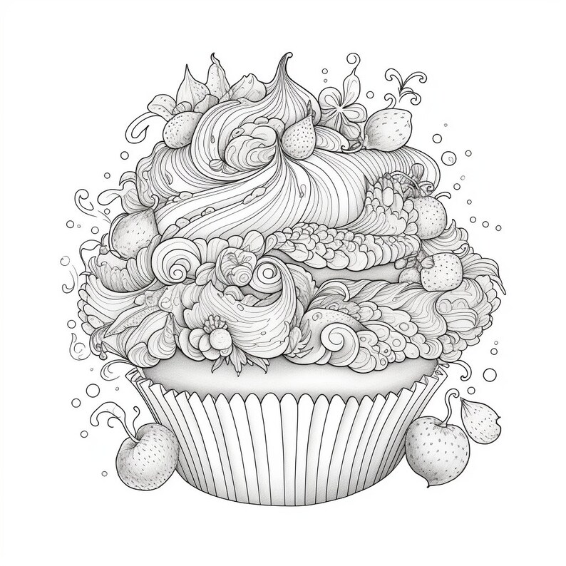 2nd Set of Cupcake Mandala Colouring Pages, Relaxation, Mindfulness ...