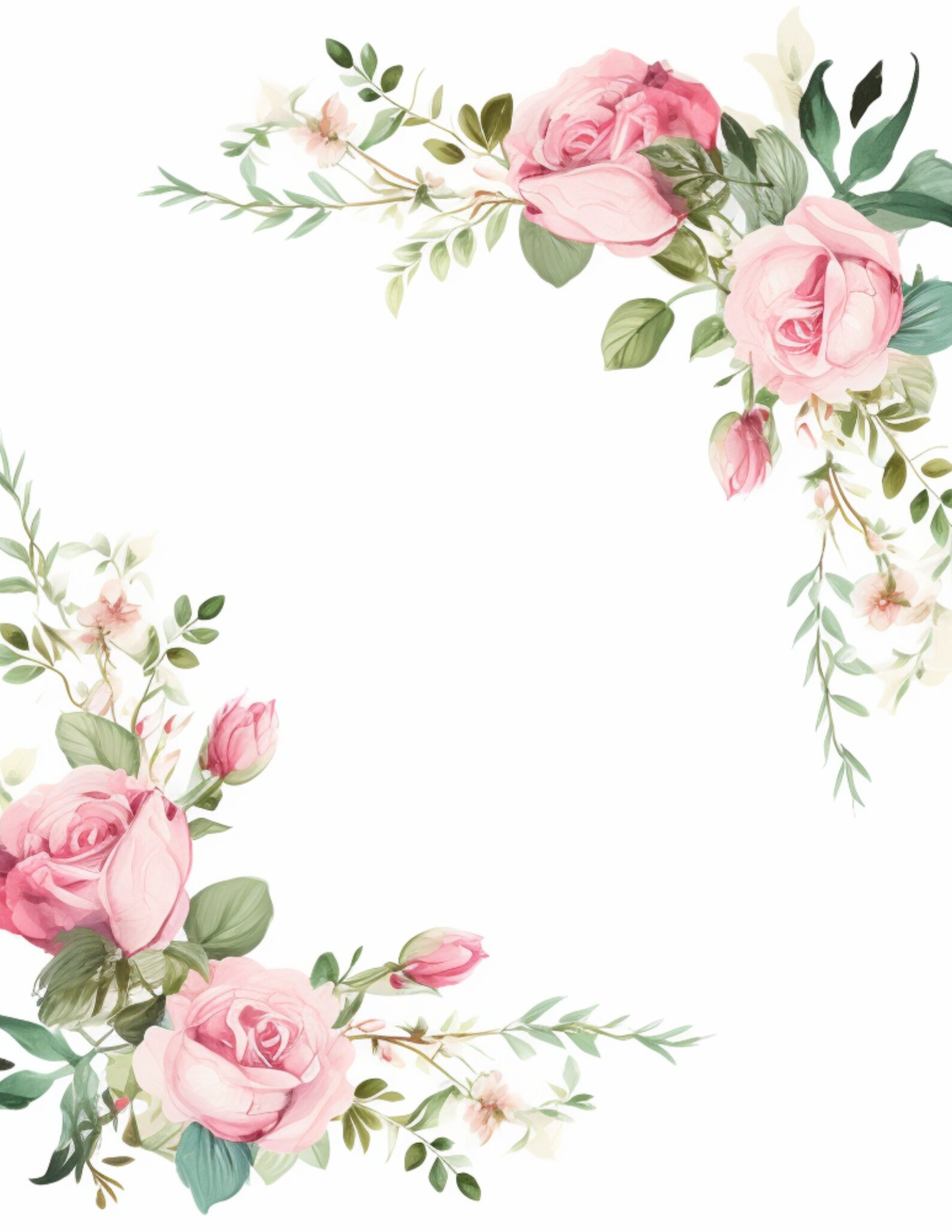 Floral Border Images Set of 30 This Set is 8.5x11 in Can Be Used for ...