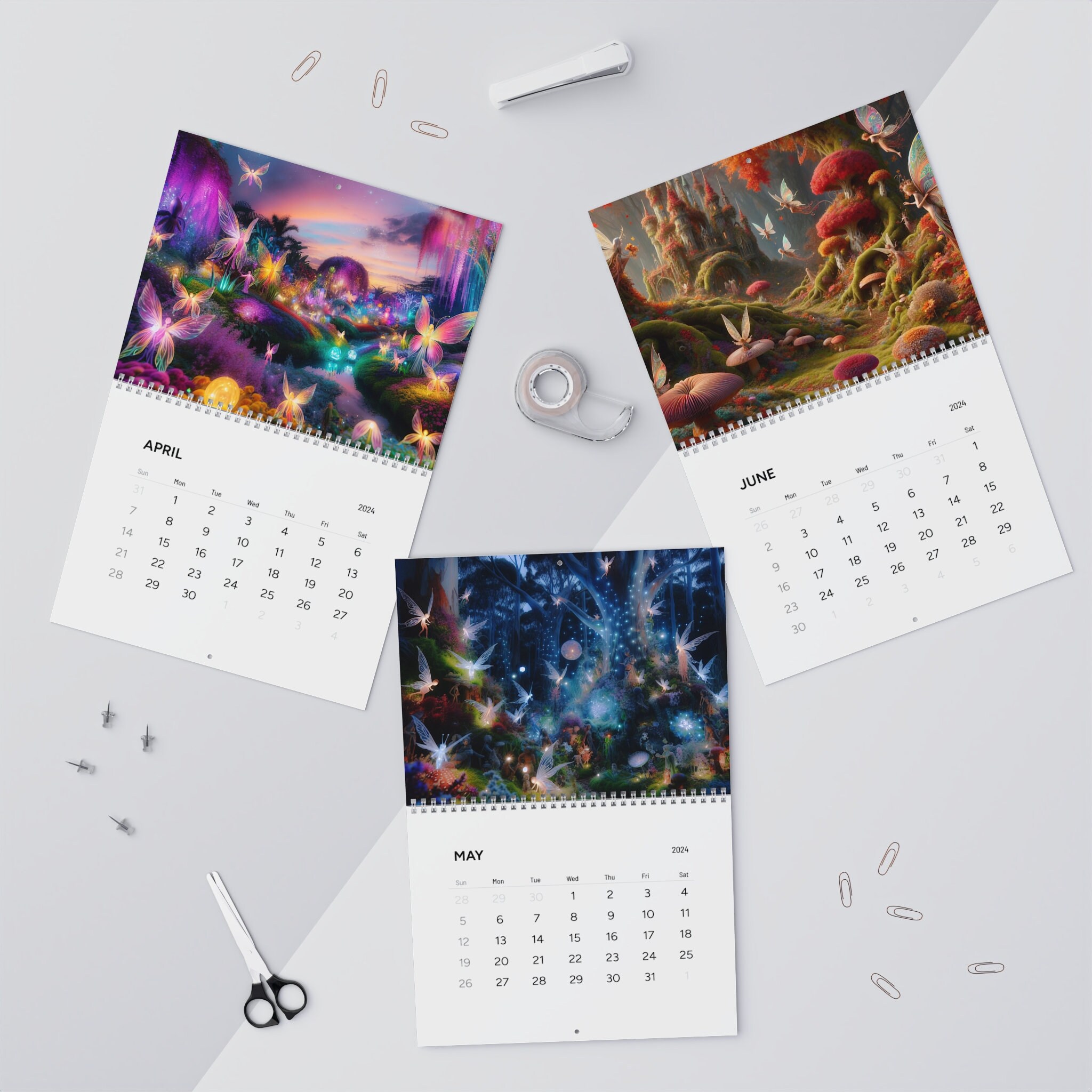 Magical Fairy Garden Wall Calendars (2024) - Etsy