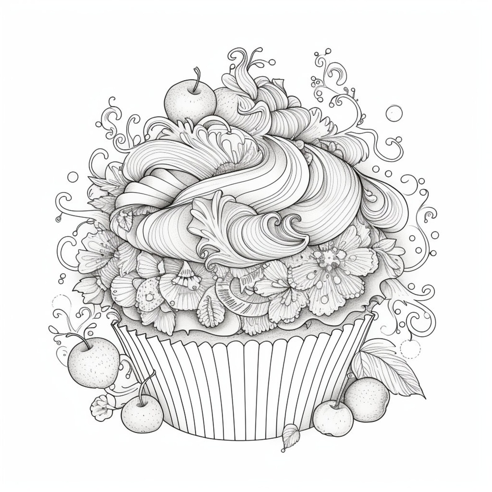 2nd Set of Cupcake Mandala Colouring Pages, Relaxation, Mindfulness ...
