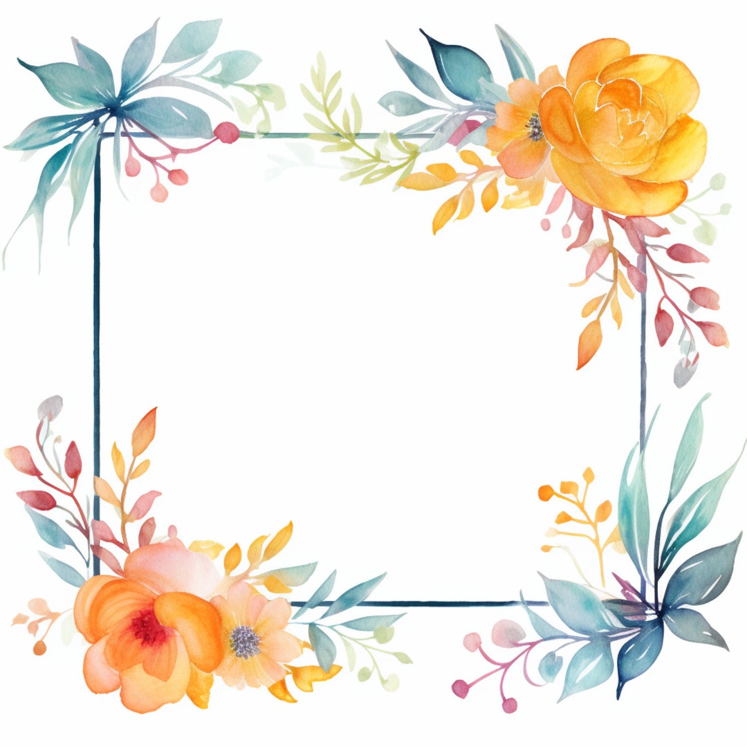 Floral Border Images Set of 30 This Set is 5 X5 Inches Can Be Used for ...