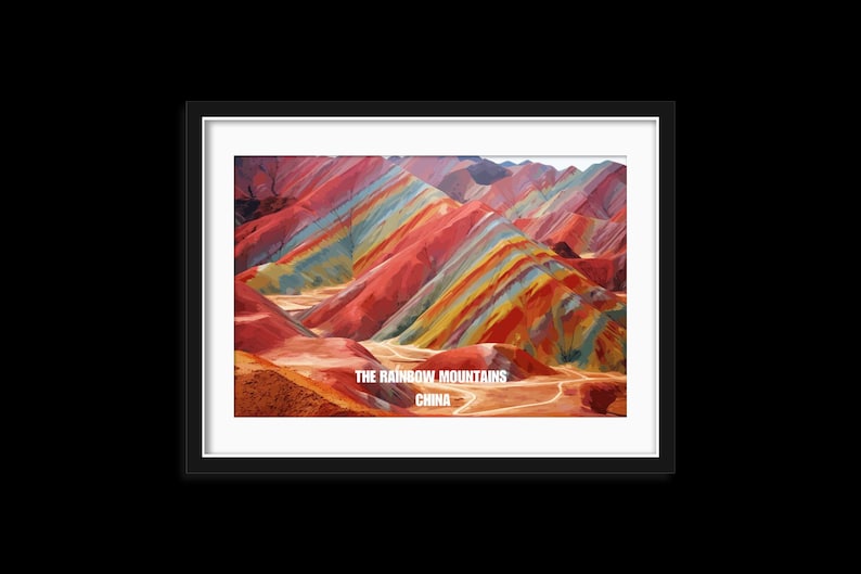 The Rainbow Mountains China Wall Art, Digital Download, Print at Home ...