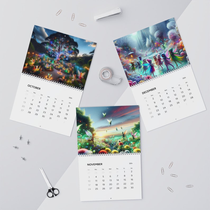 Magical Fairy Garden Wall Calendars (2024) - Etsy