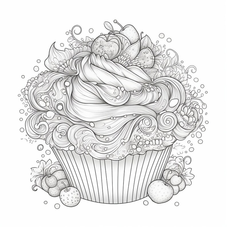 2nd Set of Cupcake Mandala Colouring Pages, Relaxation, Mindfulness ...