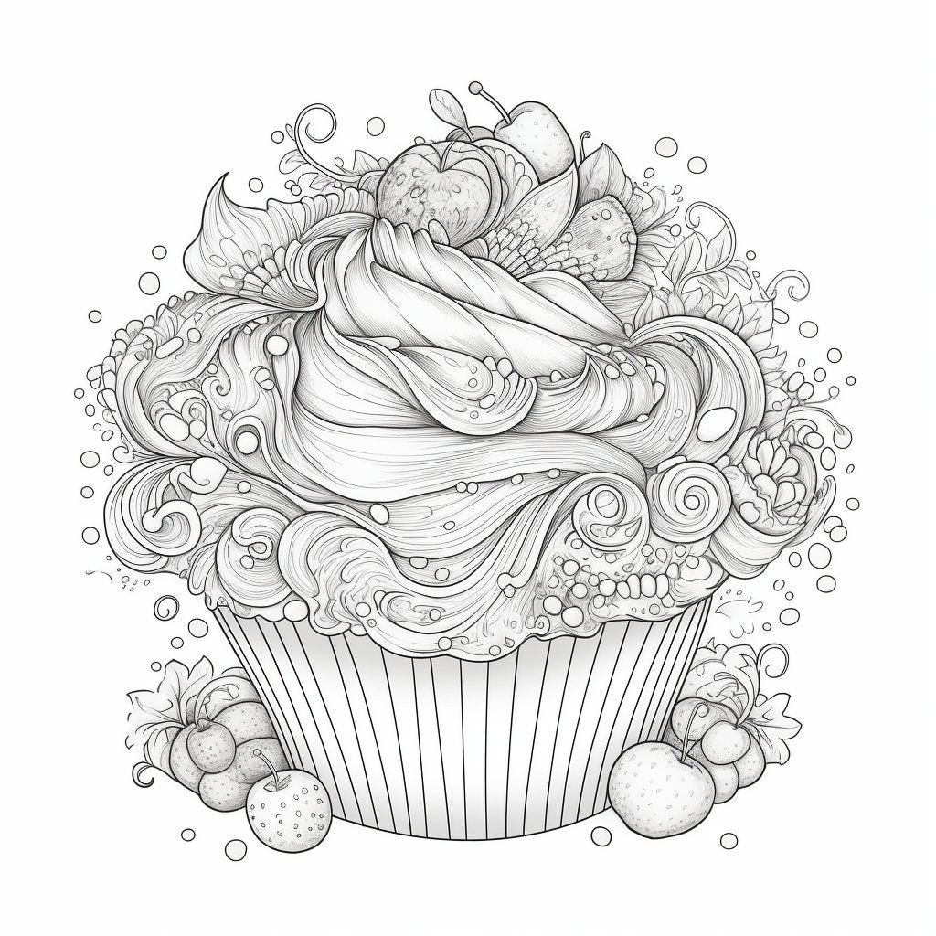 2nd Set of Cupcake Mandala Colouring Pages, Relaxation, Mindfulness ...