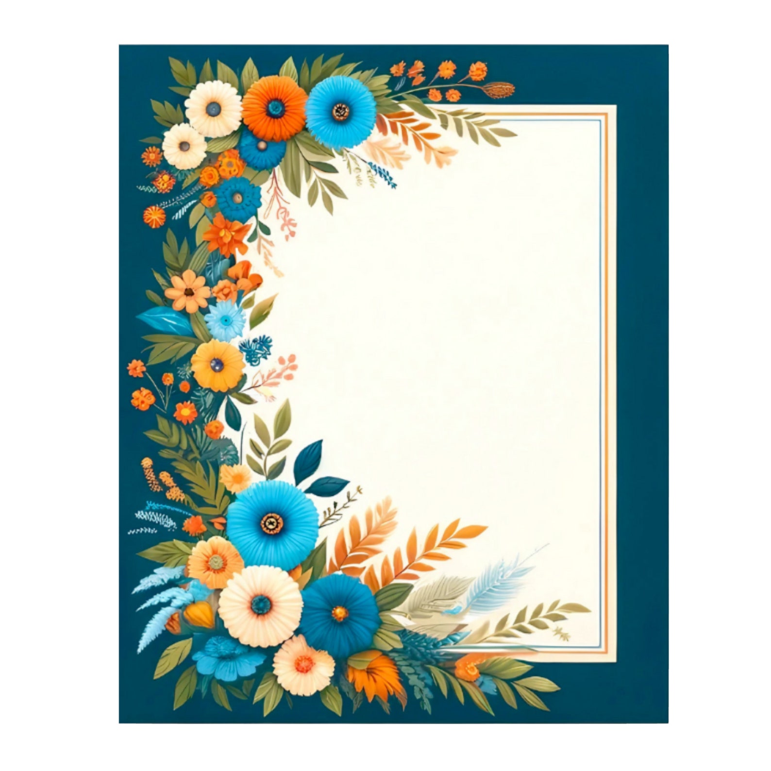 Printable Floral Borders and Other Floral Images Set of 50 This Set is ...