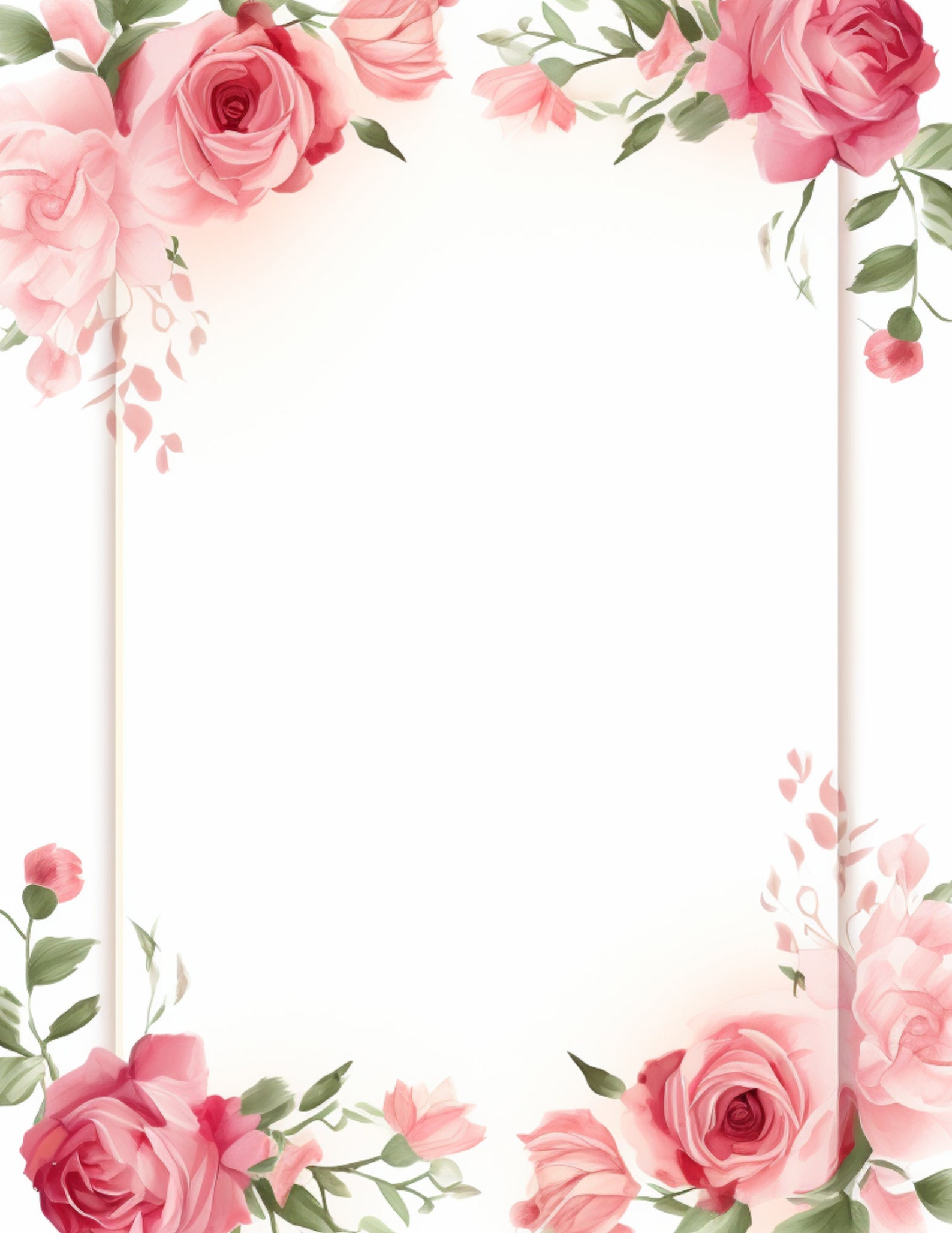 Floral Border Images Set of 30 This Set is 8.5x11 in Can Be Used for ...