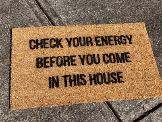 Check Your Energy Doormat - Etsy
