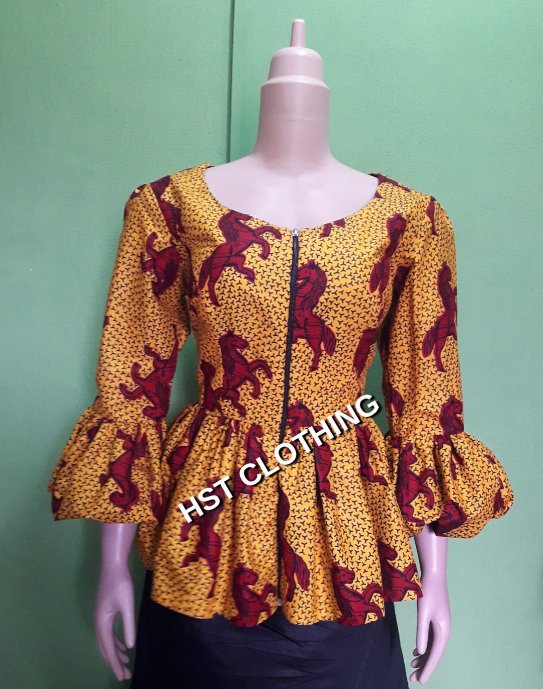 Jenny African Top, Ankara Print Top, Top, Gathered Top,african Print ...