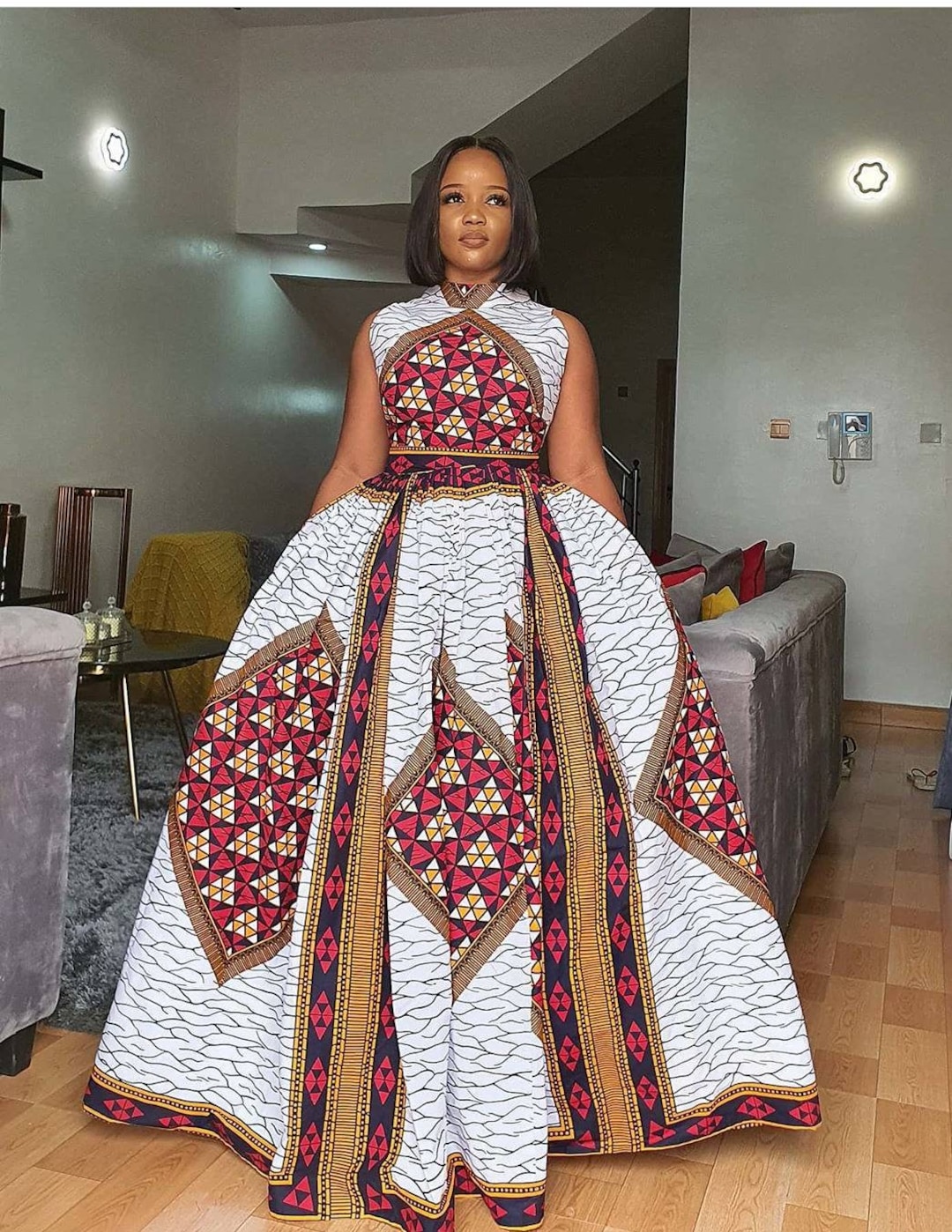 African Print Maxi Dress for Women,ankara Print Dress,african Maxi ...