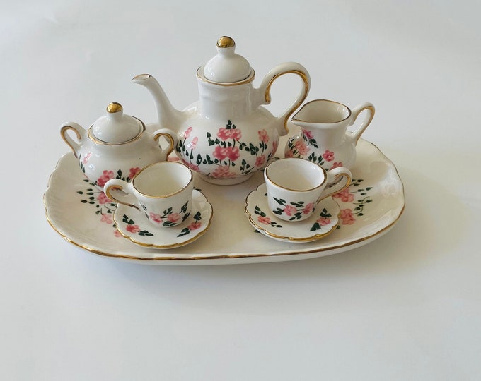 Vintage Miniature Tea Set - Etsy