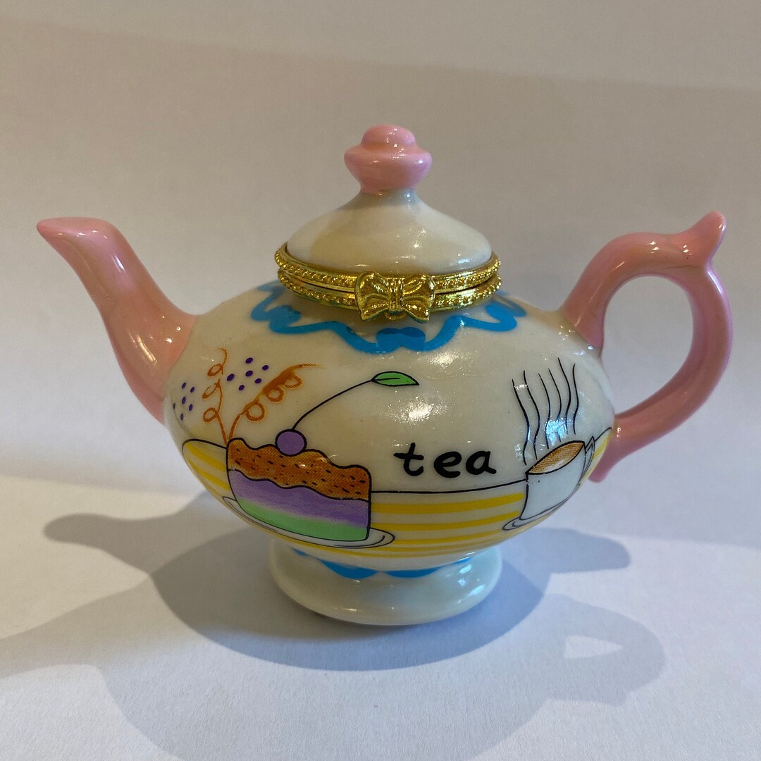 Vintage Miniature Teapot With Hinged Lid - Etsy