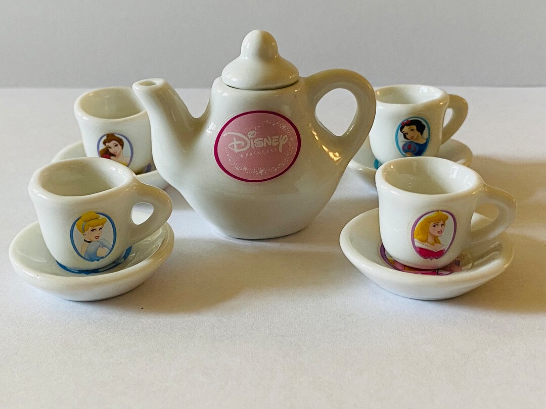 Vintage Miniature DISNEY PRINCESS Tea Set - Etsy