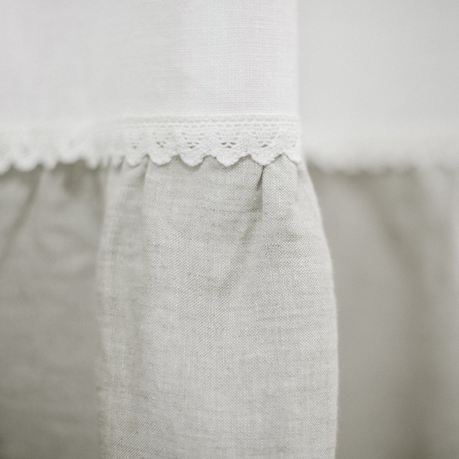 Linen Ruffle Curtain / Natural Linen Curtain / Linen Drapes | Etsy