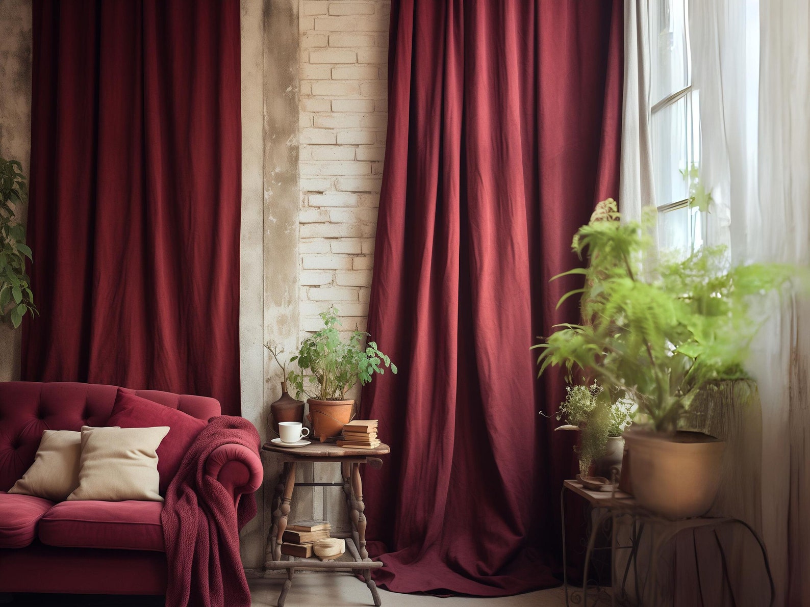 Heavyweight Linen Bed Canopy Panel | Linen Canopy Bed Curtains ...