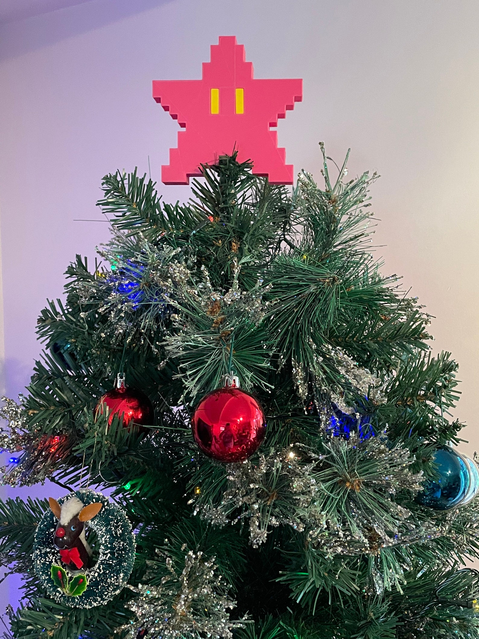 3D Printed Super Mario Inspired Christmas Tree Star | Etsy