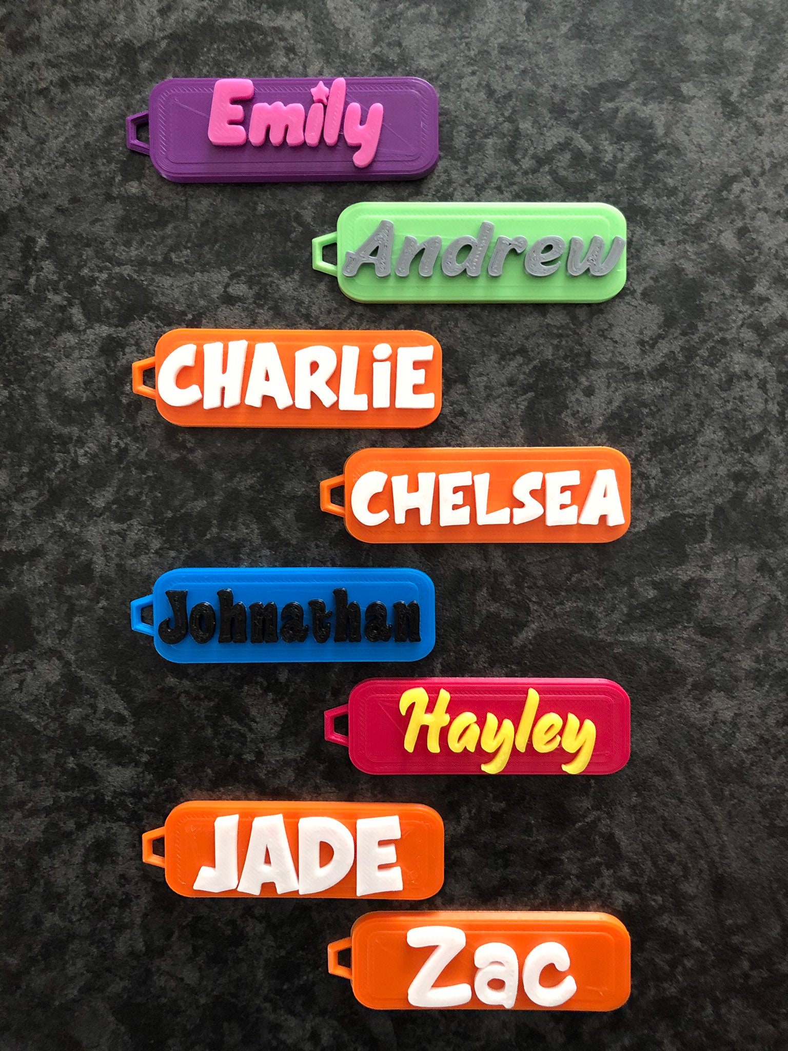 Personalised Keychain Customised 3D Printed Name Tag - Etsy Australia