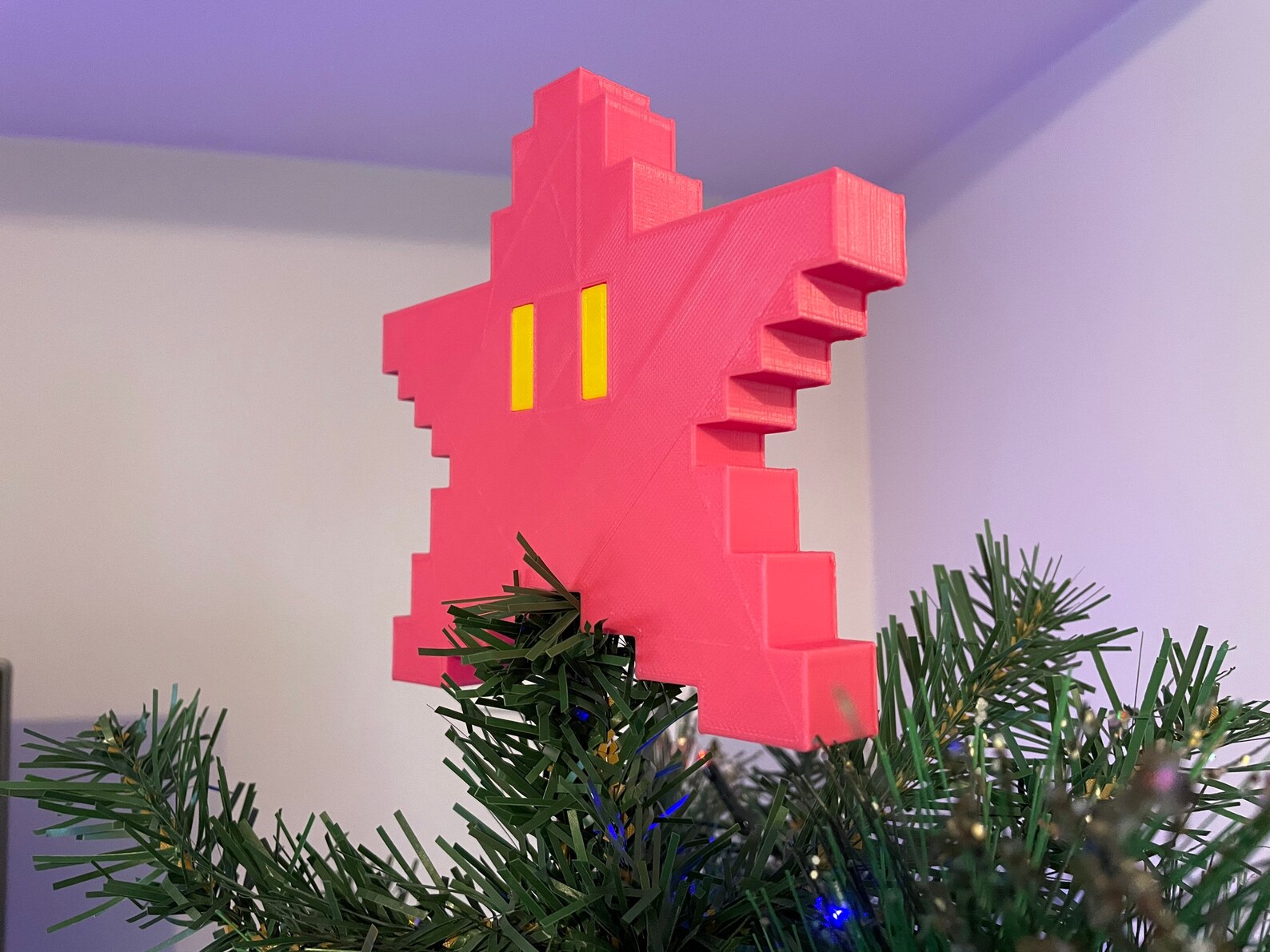 3D Printed Super Mario Inspired Christmas Tree Star | Etsy