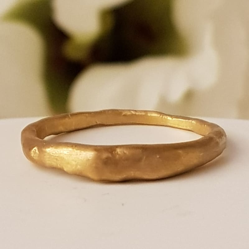 22k Rustic Ring - Etsy