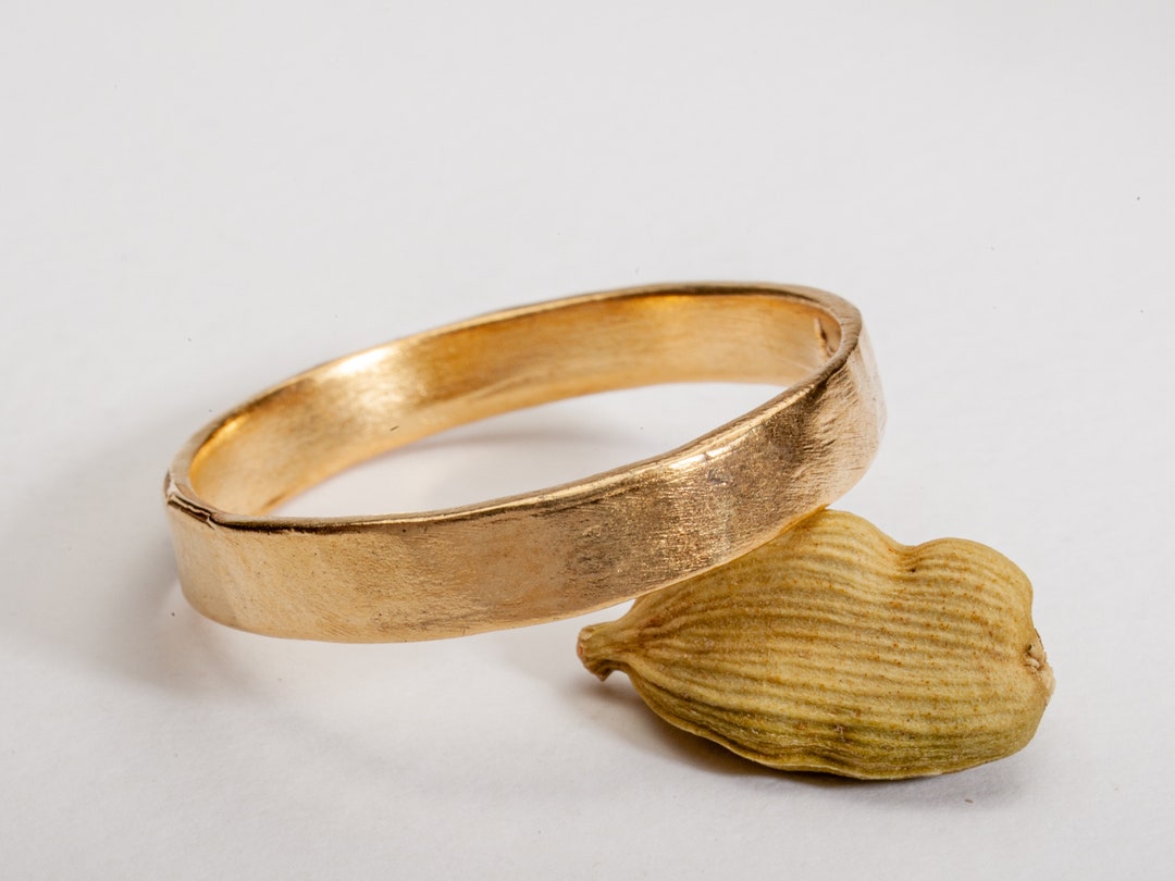 Gold Stacking Band for Men,14k Yellow Gold Slim Wedding Ring, Unique ...