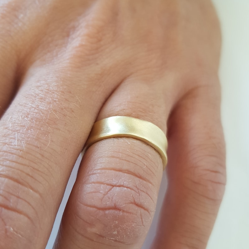 Matte Wedding Ring - Etsy UK